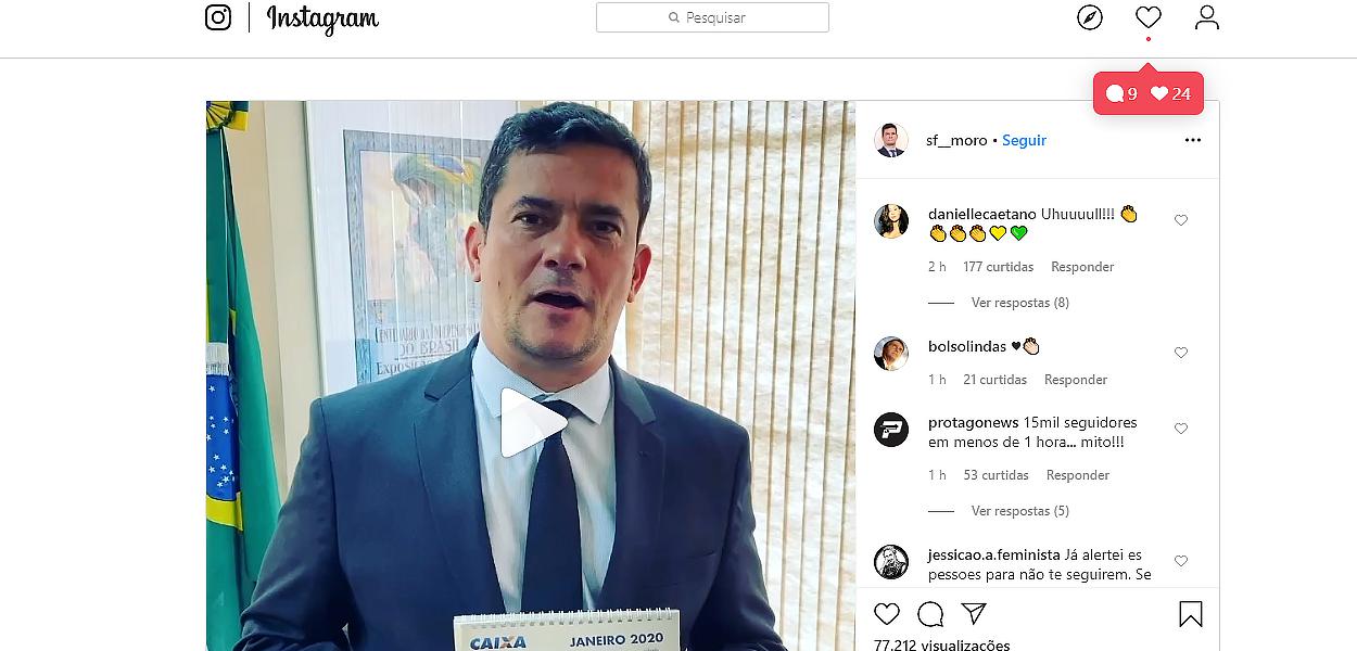Moro cria conta no Instagram e volta a usar calendário para provar que ...