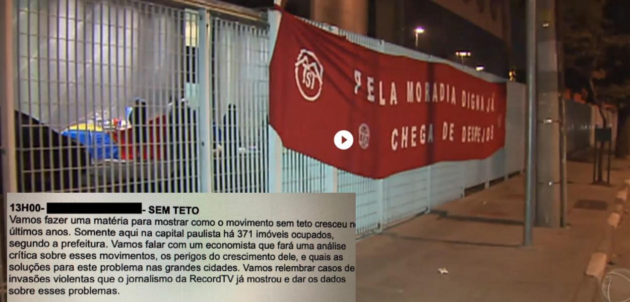 Record pautou reportagem com “invasões violentas” do MTST para atacar ...