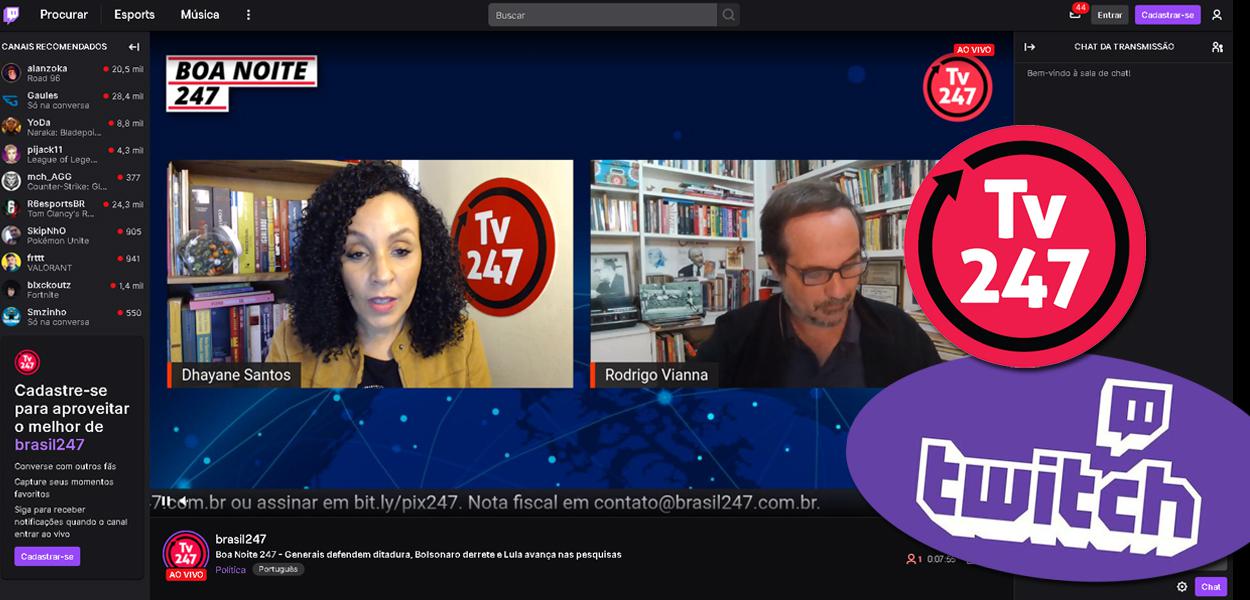 TV 247 começa transmissões ao vivo pela Twitch | Brasil 247